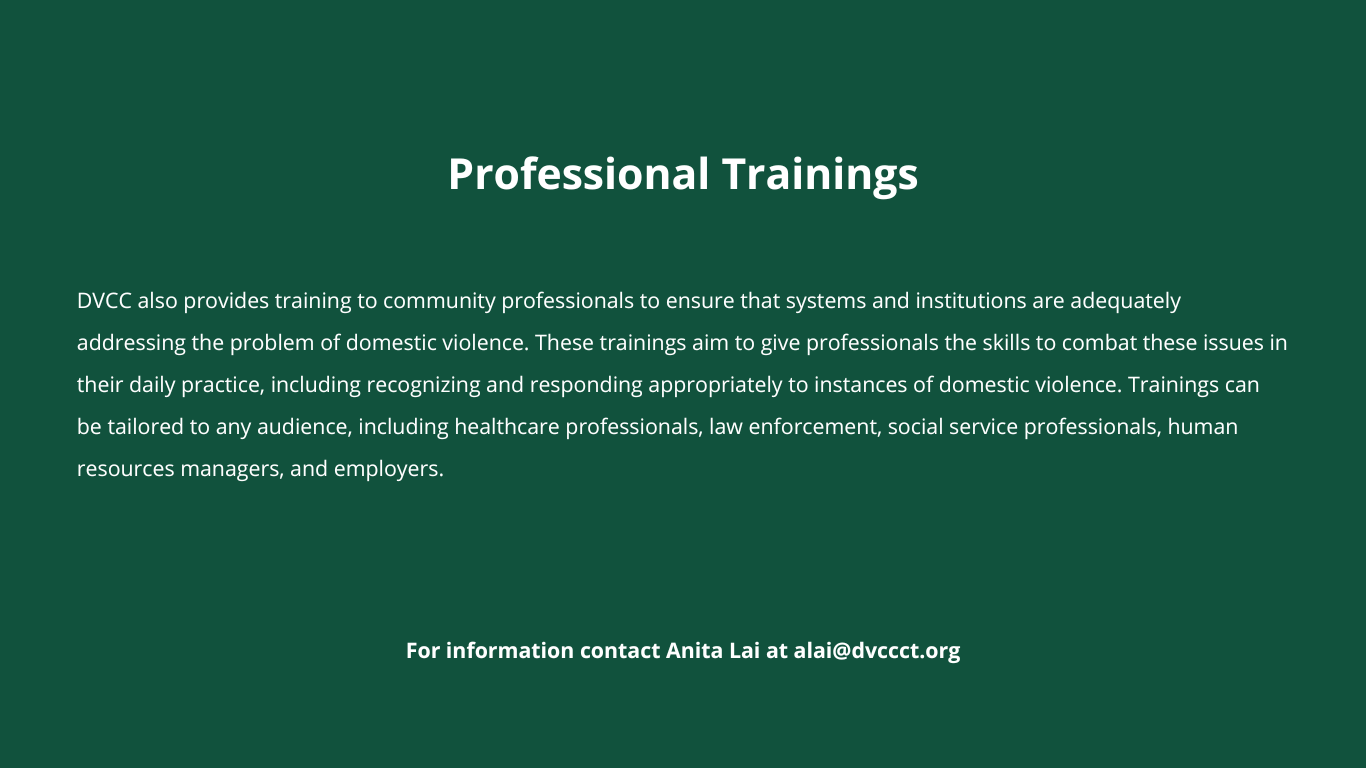 Professional Trainings – DOMESTIC VIOLENCE CRISIS CENTER